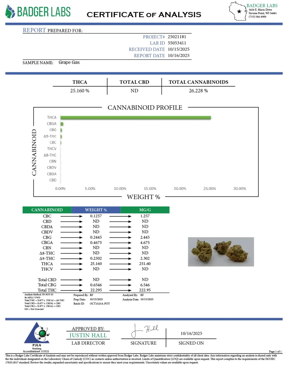 Grape Gas Strain, 25.1% THCa Flower - Ounce of Hope